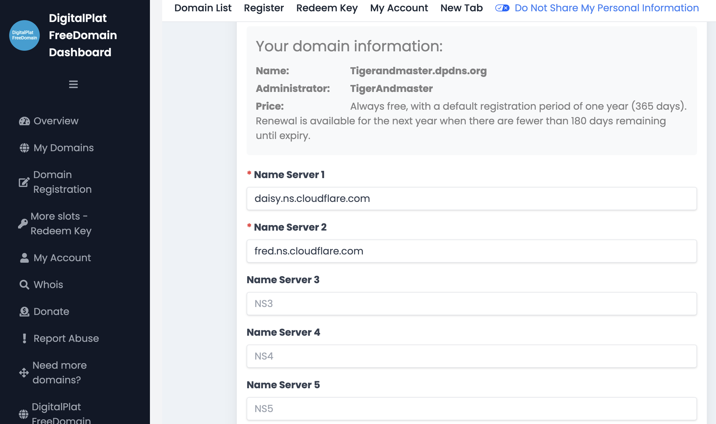 获取DigitalPlat免费域名 | Tiger_pop's Blog